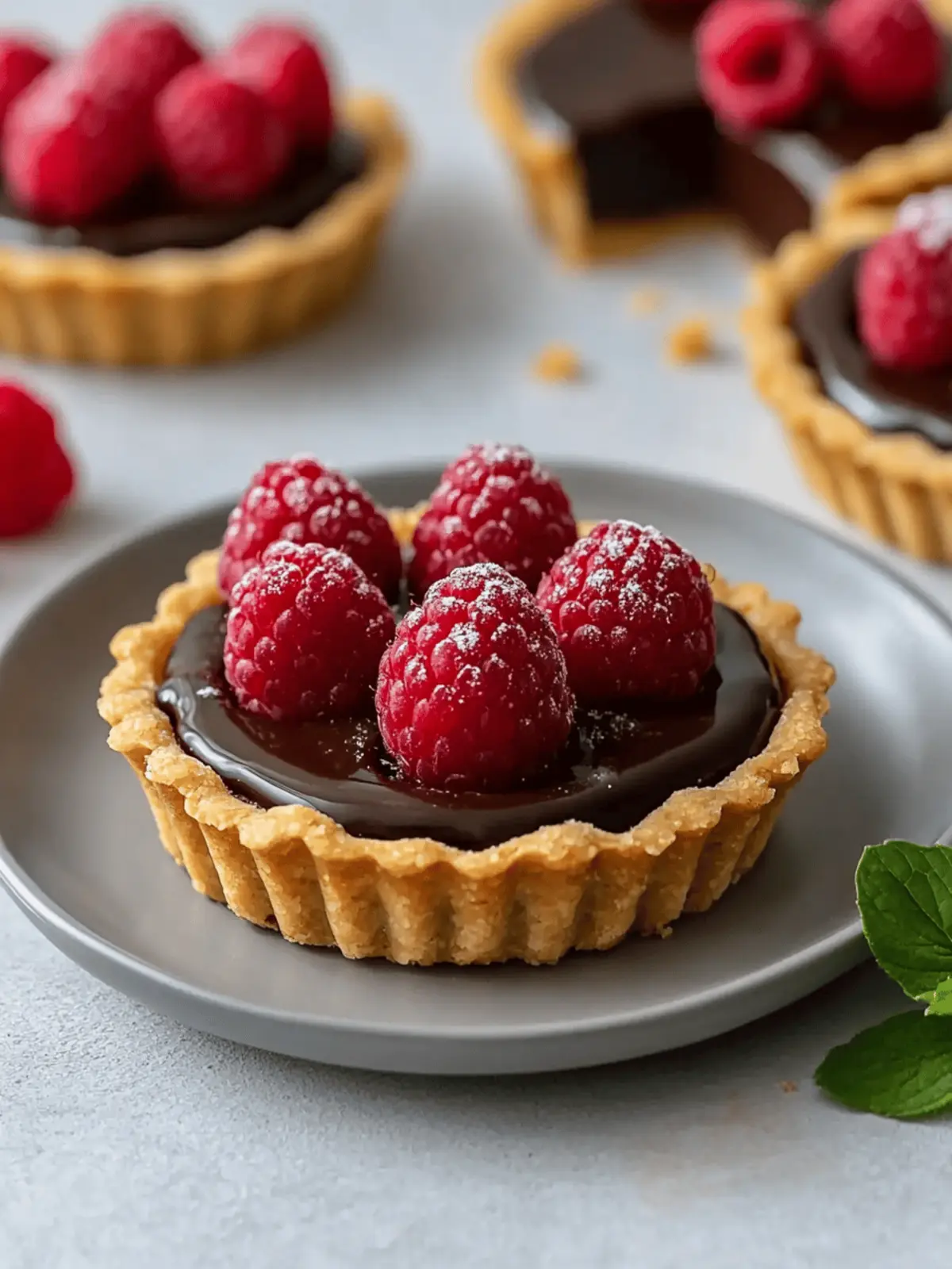 Irresistible Mini Chocolate Raspberry Tarts for Sweet Indulgence