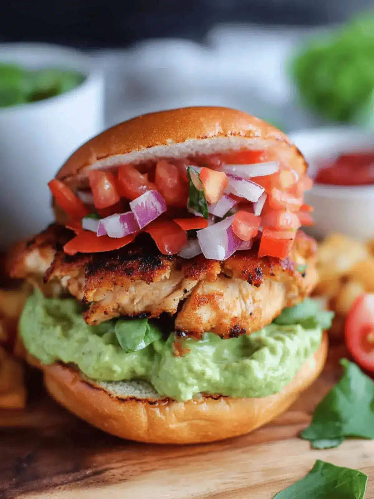 Irresistible Healthy Chicken Burger with Mexican Flavors