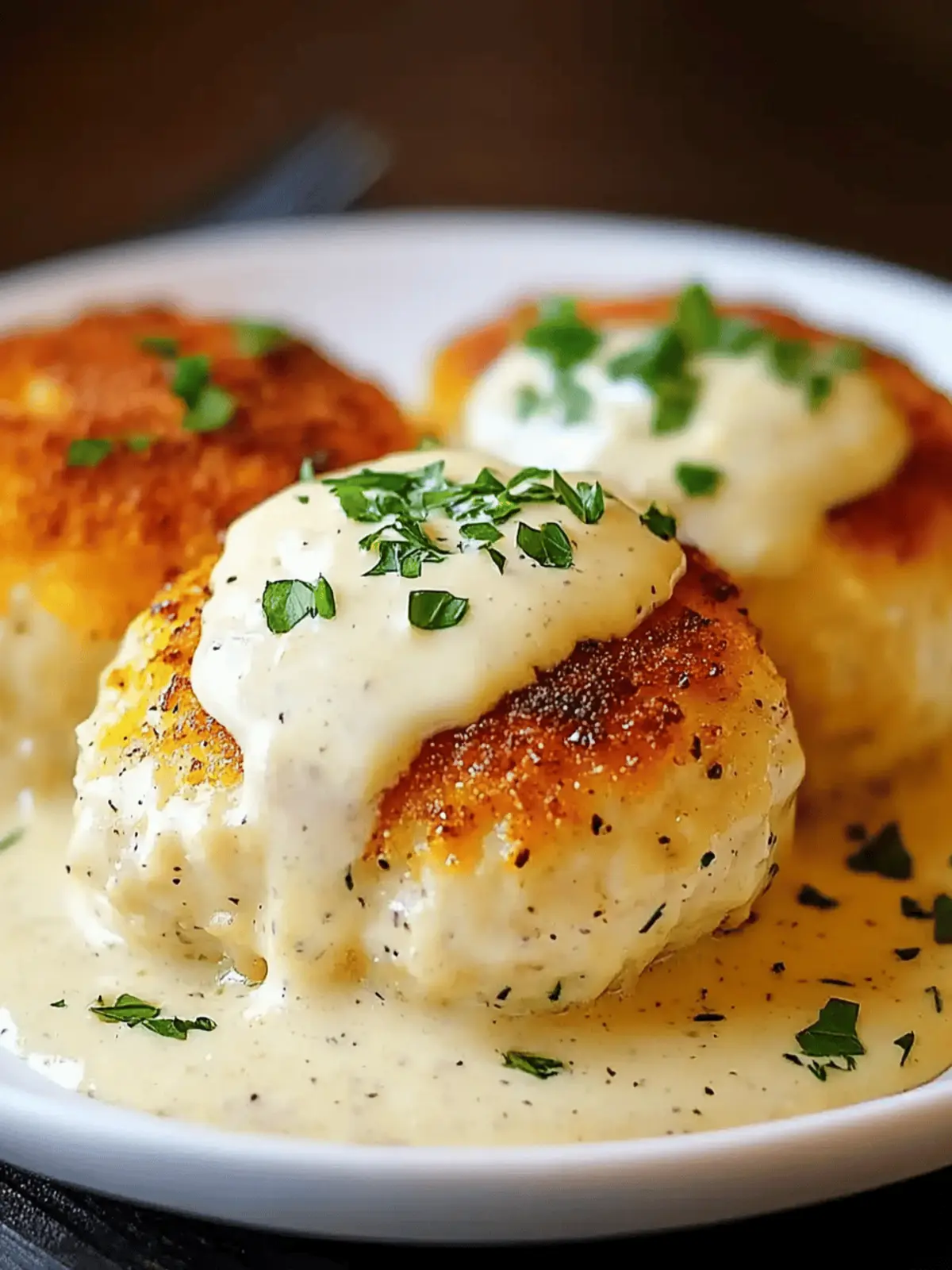 Delicious Chicken Pillows with Creamy Parmesan Sauce Recipe