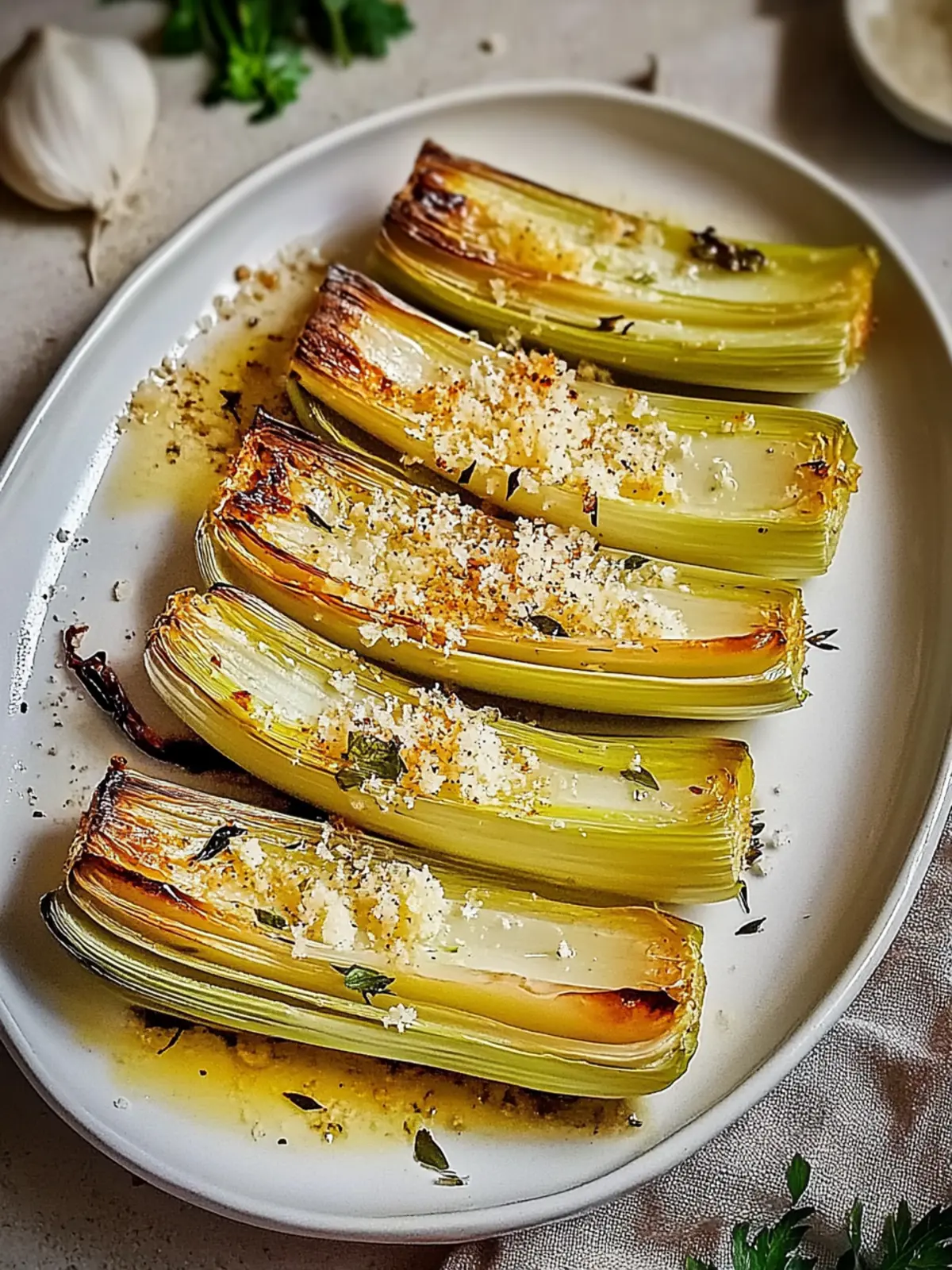 Easy Parmesan Roasted Leeks: A Deliciously Crispy Side