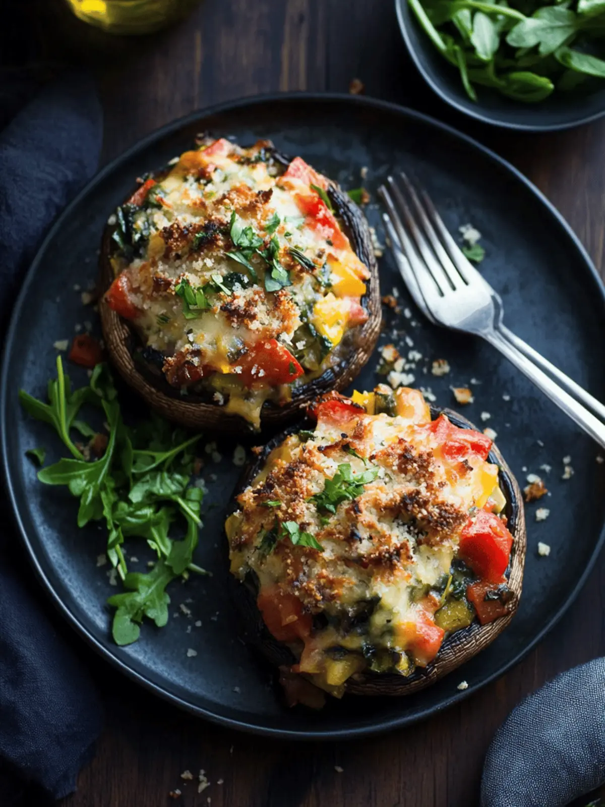 Ultimate Vegetable Stuffed Portabella Mushrooms Recipe
