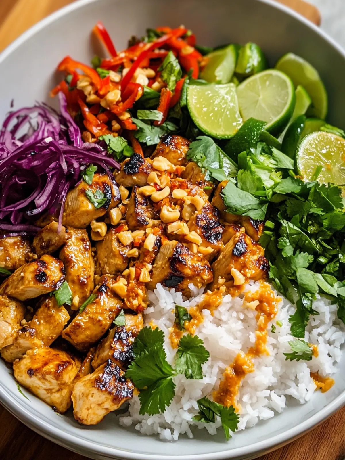 Irresistible Chicken Satay Bowls: Fresh, Flavorful, and Fun!