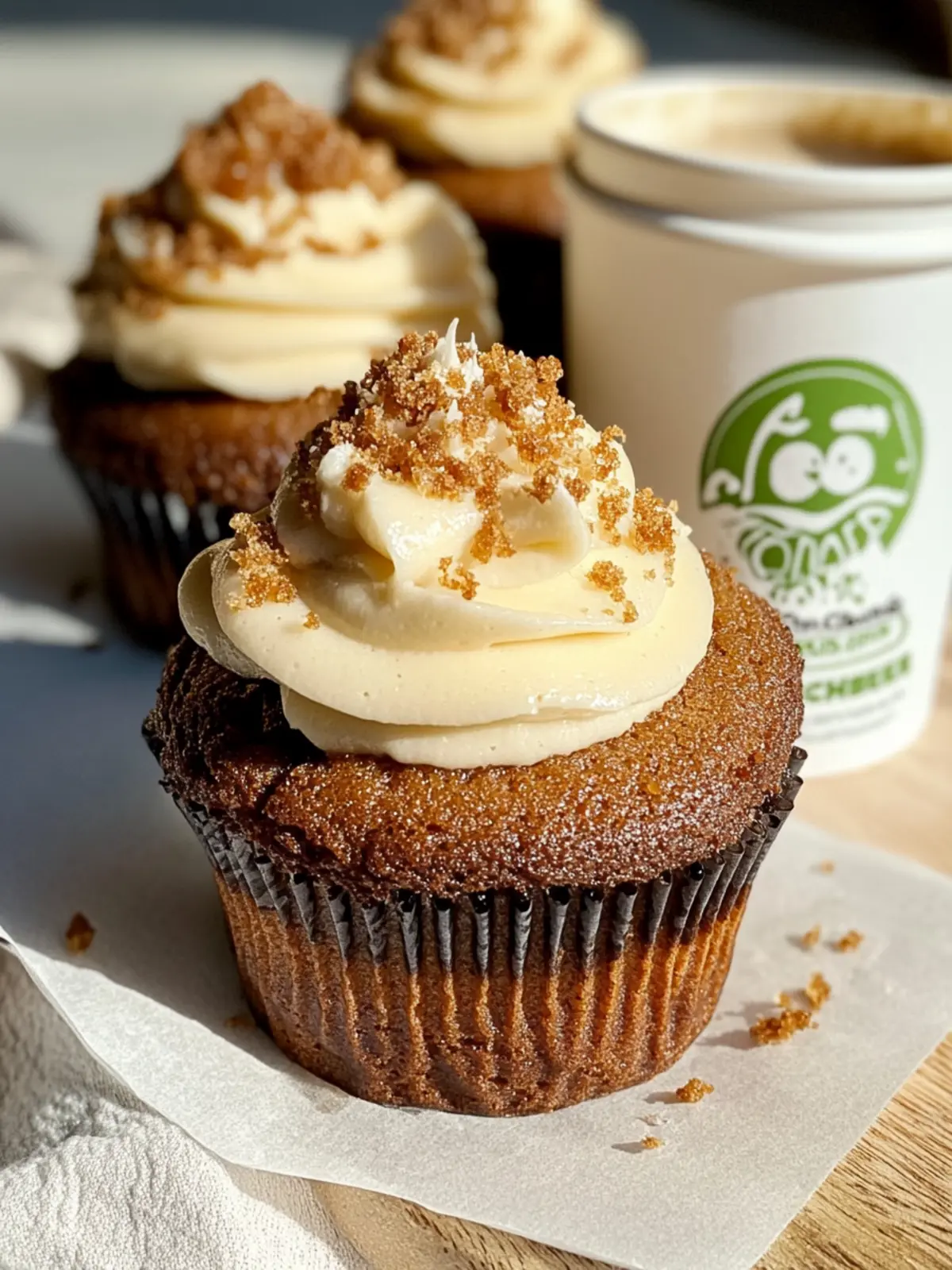 Irresistible Gingerbread Caramel Latte Cupcakes for Cozy Days
