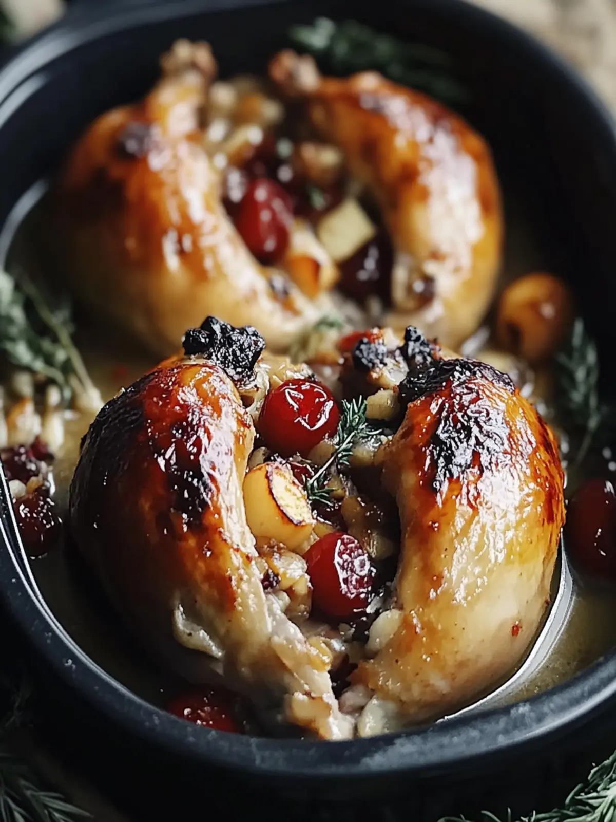 Irresistible Savory Cornish Hens with Apple-Cranberry Delight