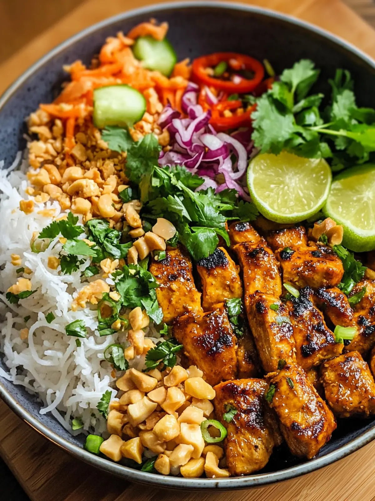 Irresistible Chicken Satay Bowls: Fresh, Flavorful, and Fun!
