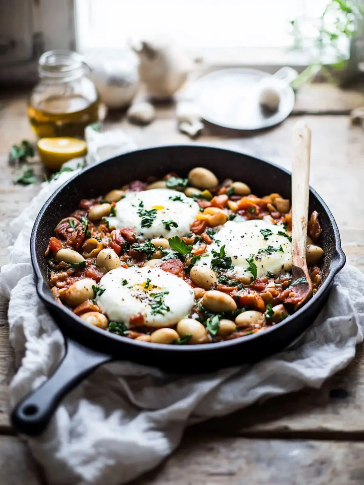 Easy Italian Breakfast Recipe: Delicious Egg and Bean Stew