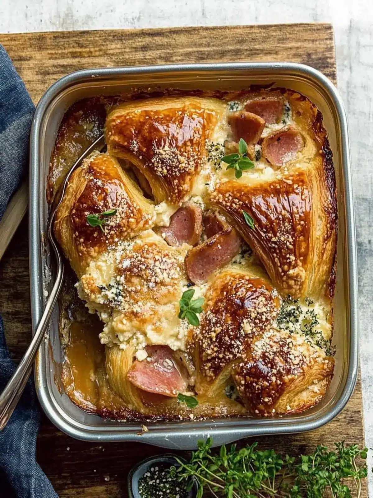 Irresistible Ham and Cheese Croissant Bake for Brunch Bliss