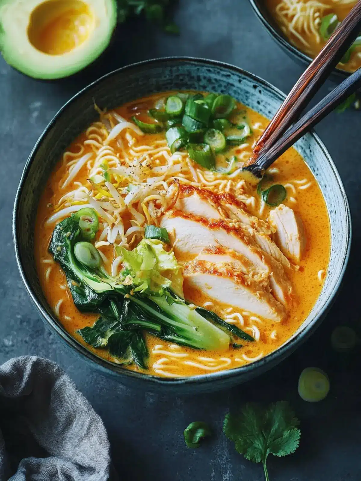 Ultimate Coconut Curry Ramen with Delicious Chicken & Bok Choy