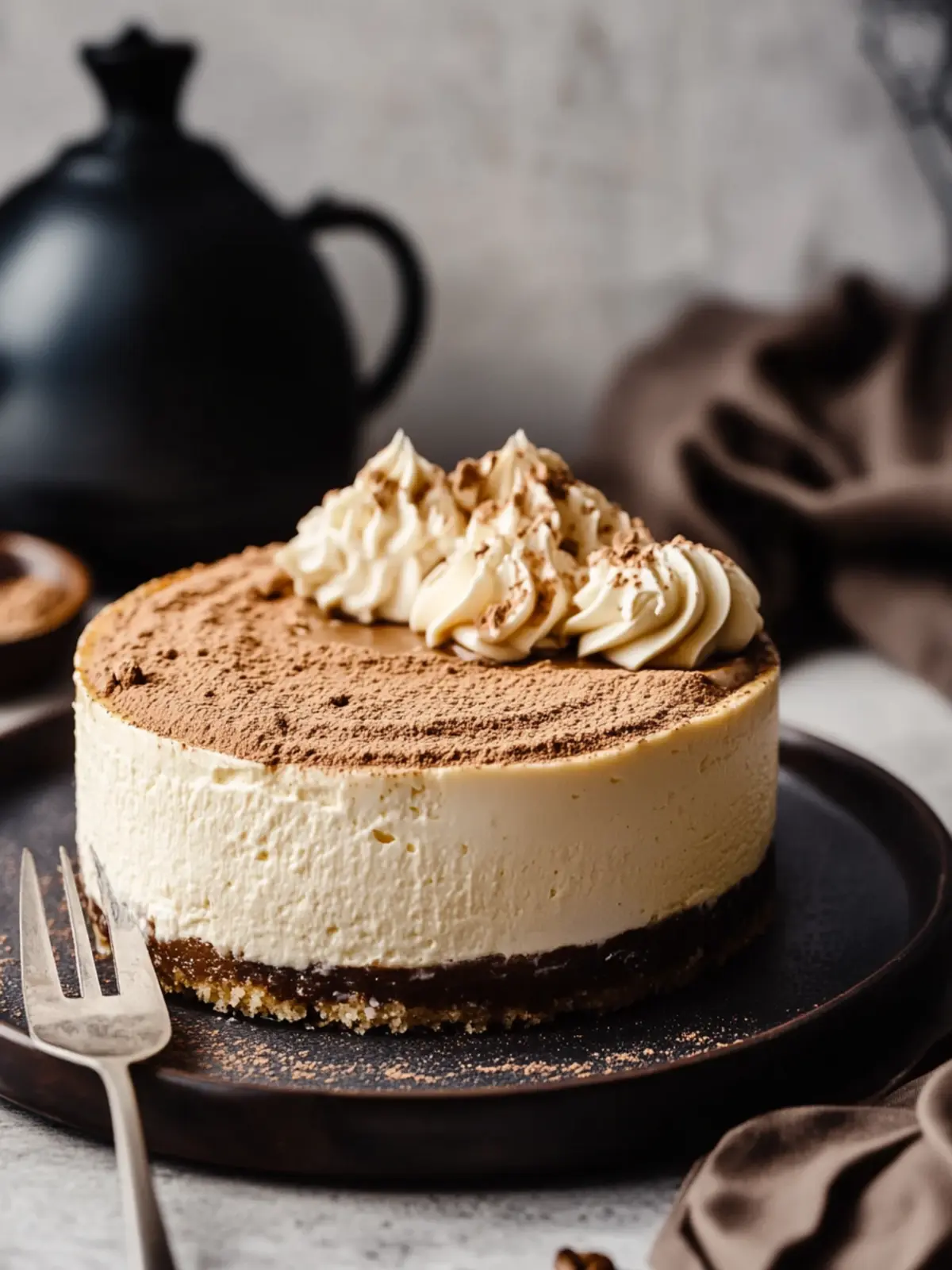 Irresistible Coffee Cheesecake with Decadent Ganache Delight