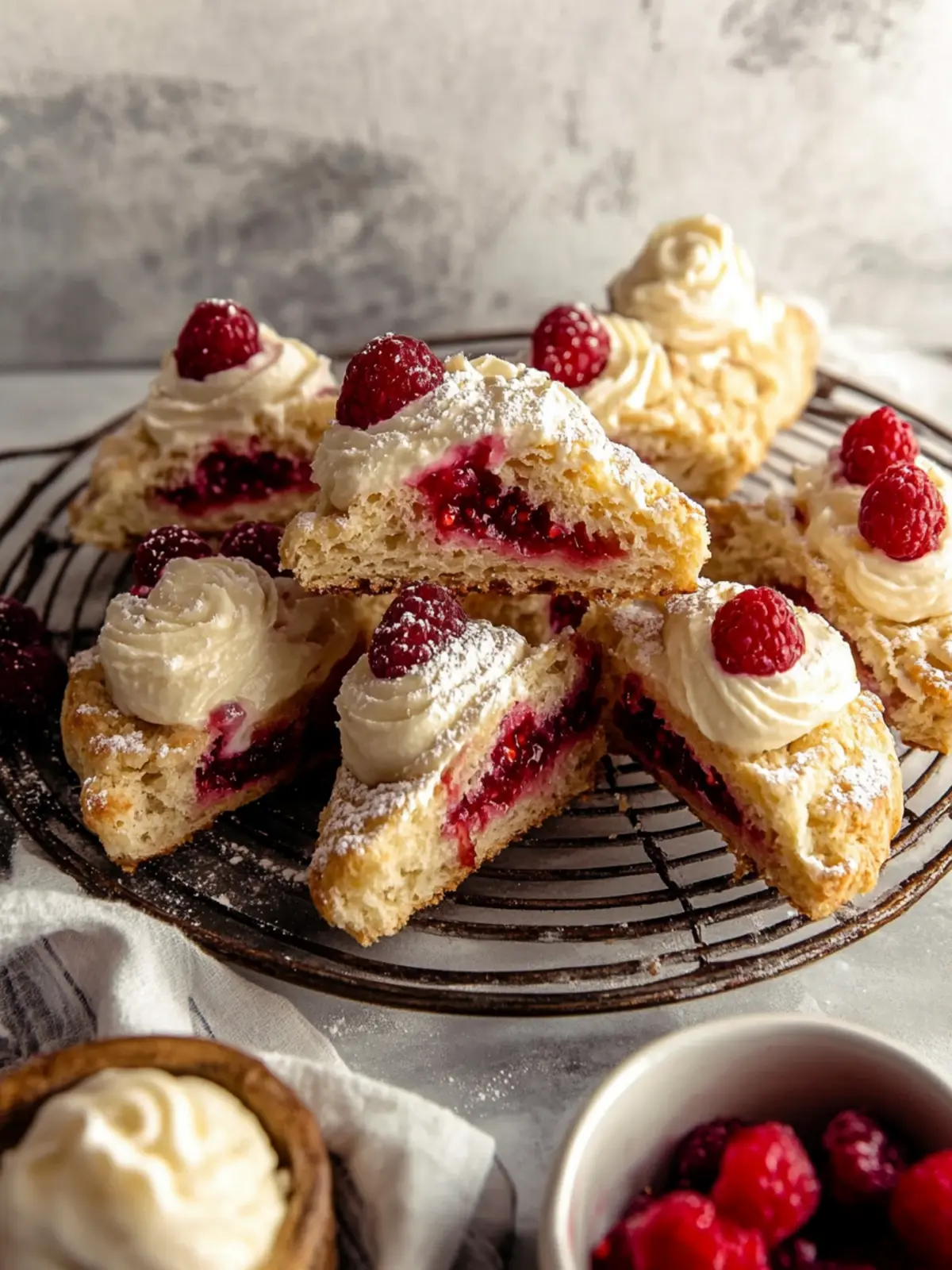 Delicious Layered Raspberry Scones for a Cozy Morning Treat