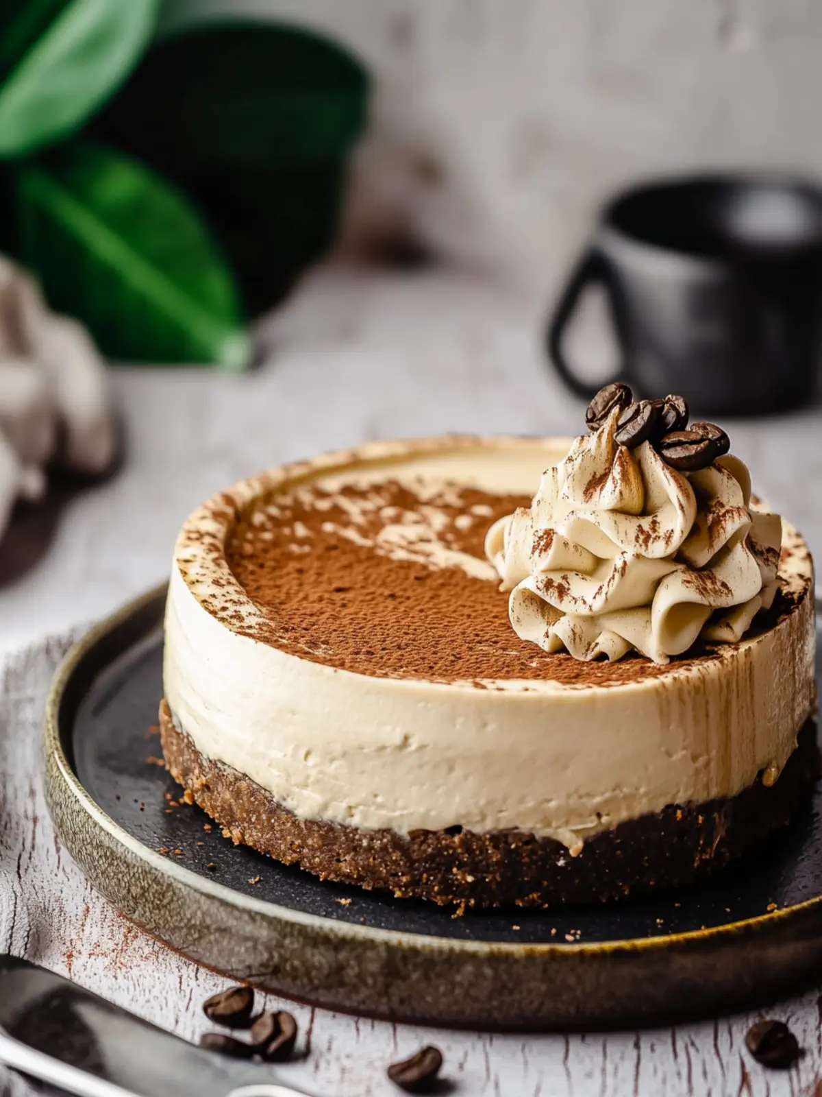 Irresistible Coffee Cheesecake with Decadent Ganache Delight