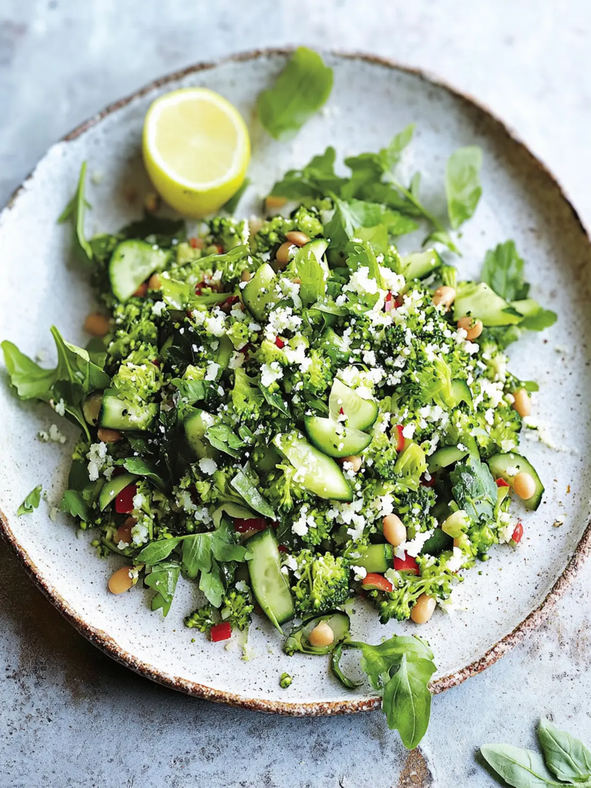 Ultimate Broccoli, Broad Bean and Cucumber Tabouli Delight