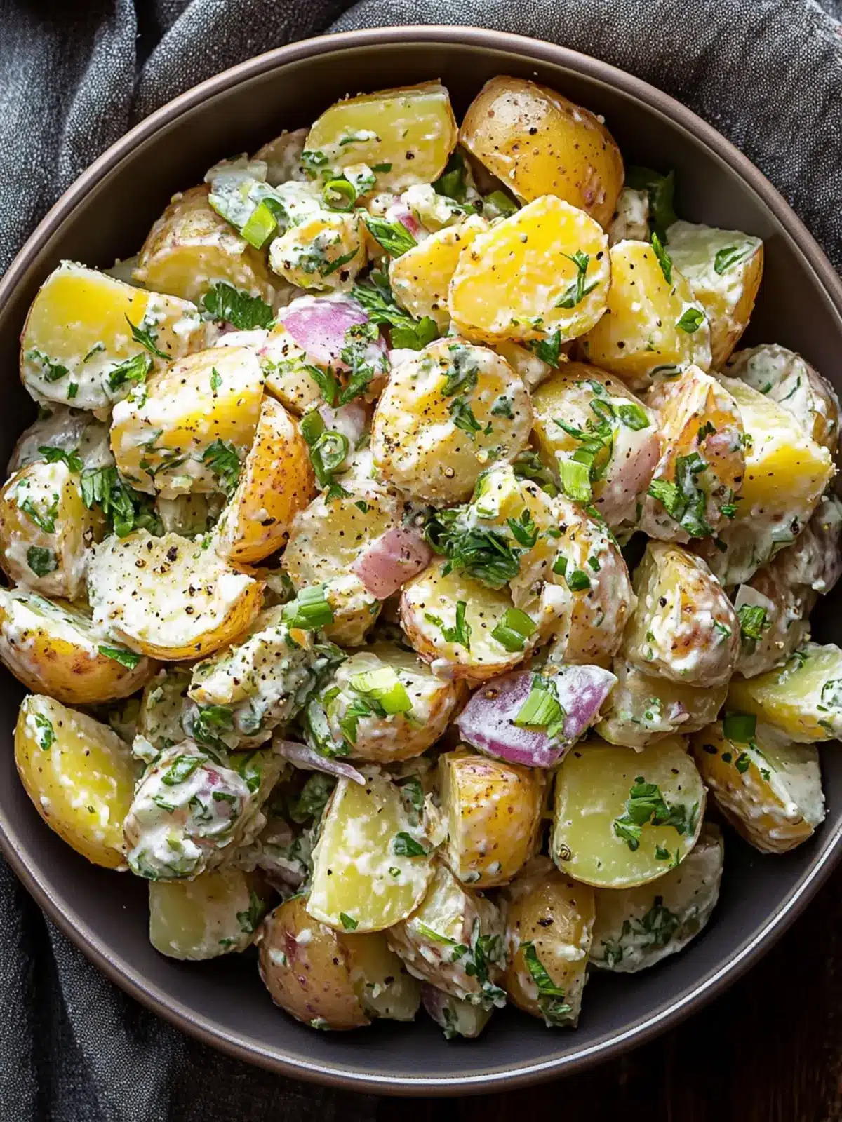 Irresistible Warm Potato Salad with Greek Yogurt Twist