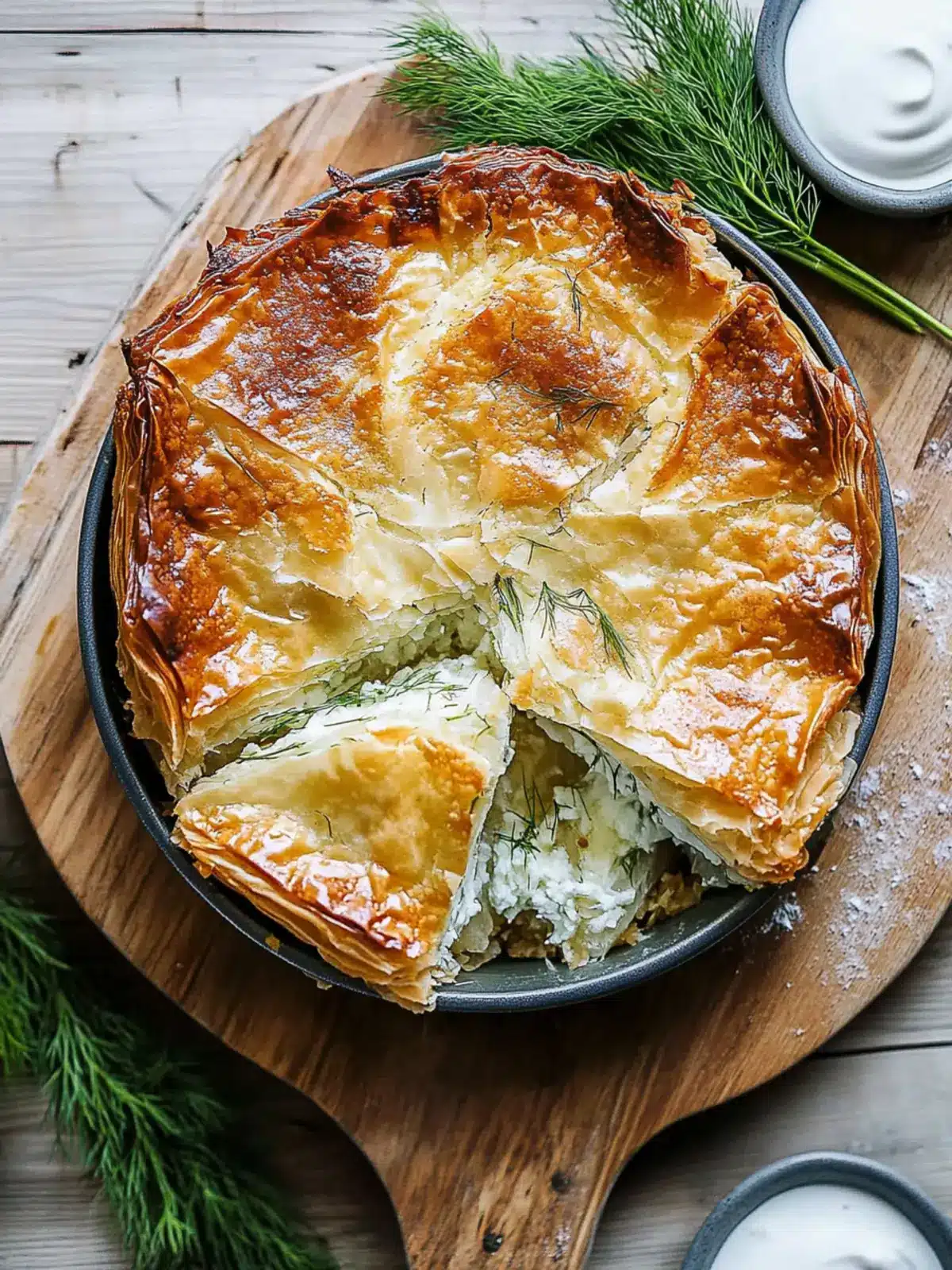 Irresistible Romanian Feta Pie with Dill & Easy Phyllo Options