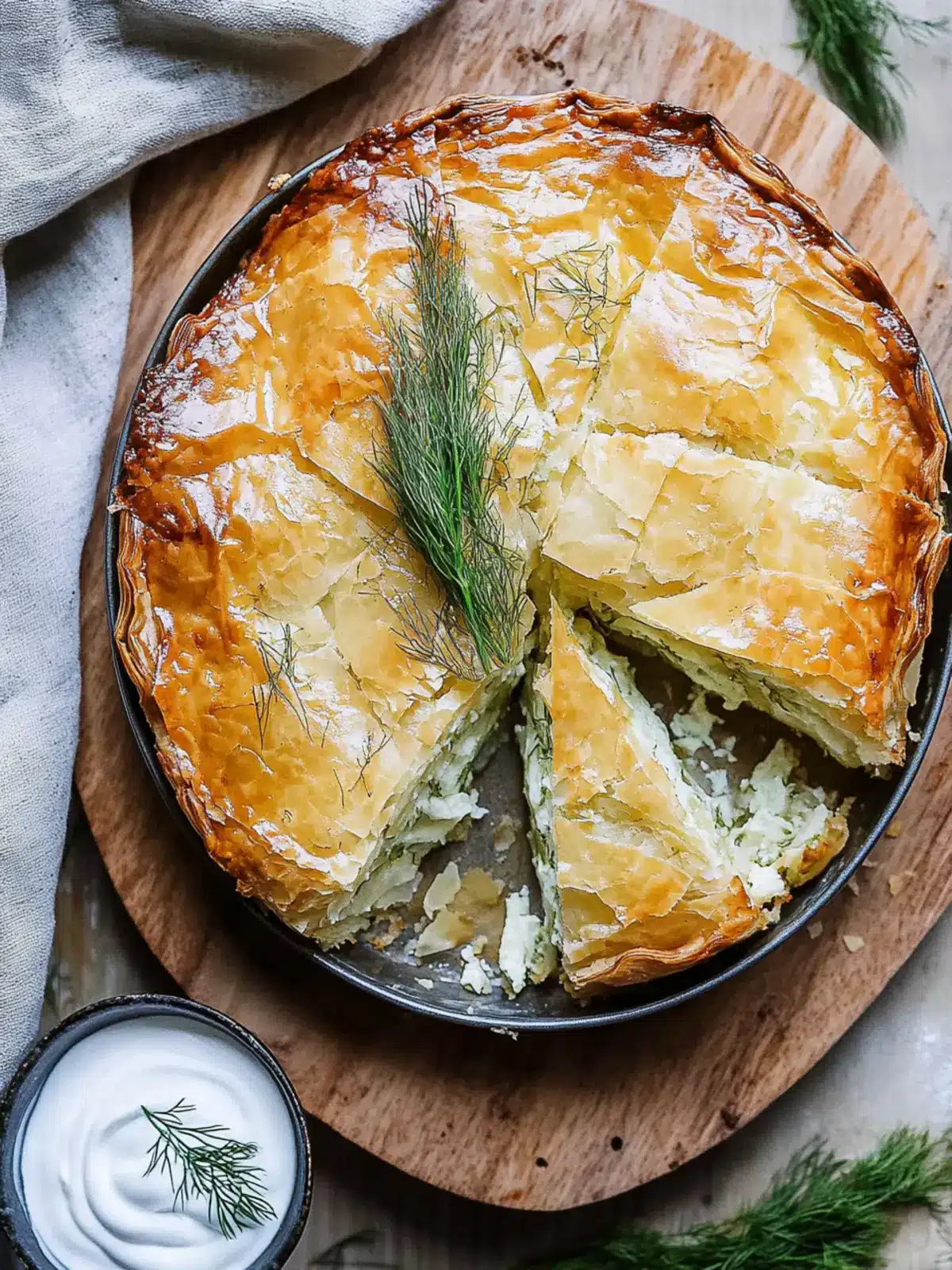 Irresistible Romanian Feta Pie with Dill & Easy Phyllo Options