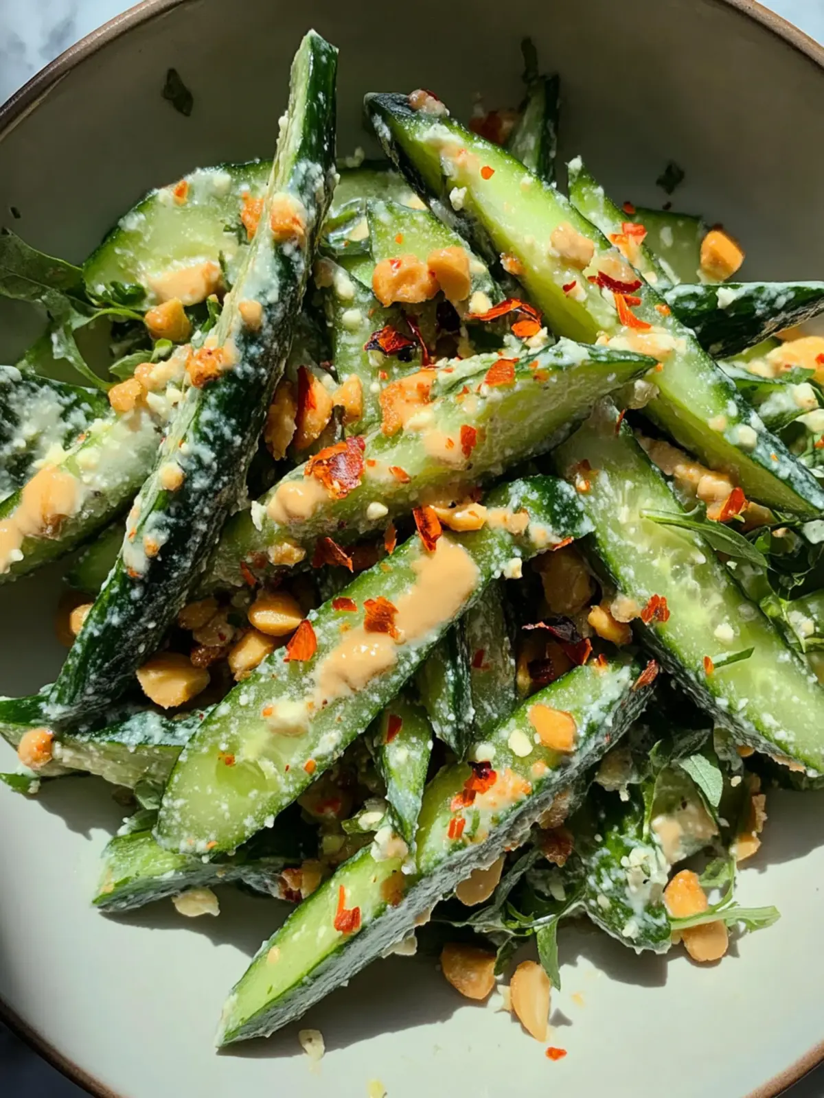 Spicy Cucumber Peanut Tahini Salad: A Deliciously Easy Treat