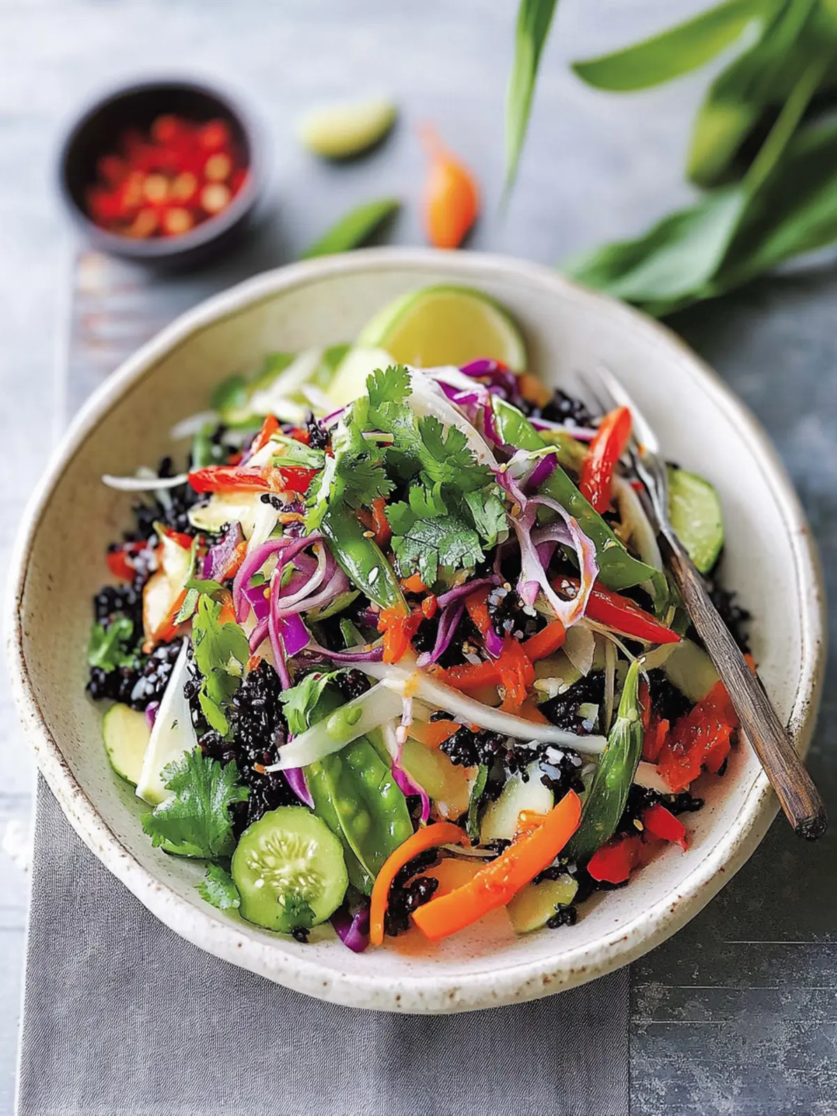 Delicious Black Rice, Ginger, and Papaya Salad You'll Love