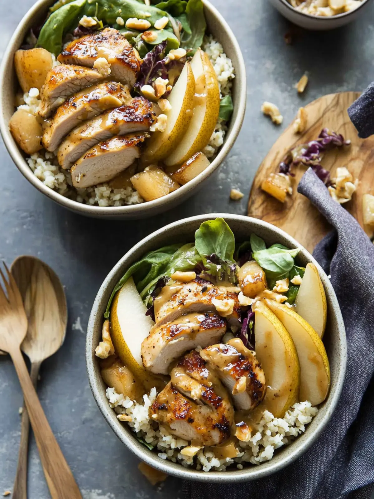 Irresistible Maple Dijon Chicken & Pear Bowls for Dinner