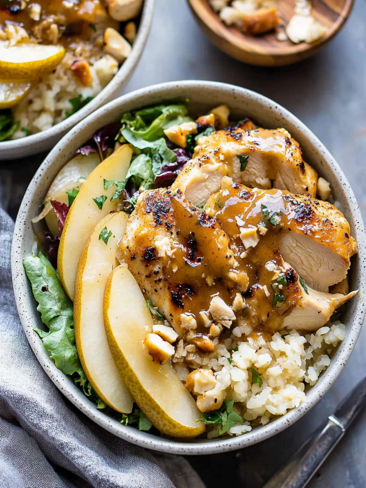 Irresistible Maple Dijon Chicken & Pear Bowls for Dinner