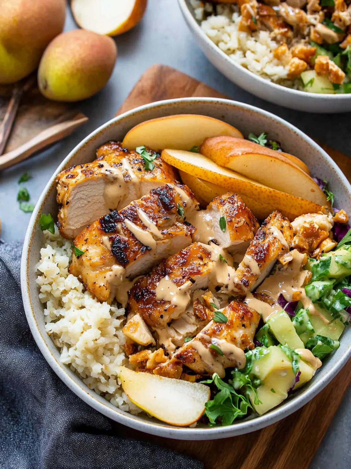 Irresistible Maple Dijon Chicken & Pear Bowls for Dinner
