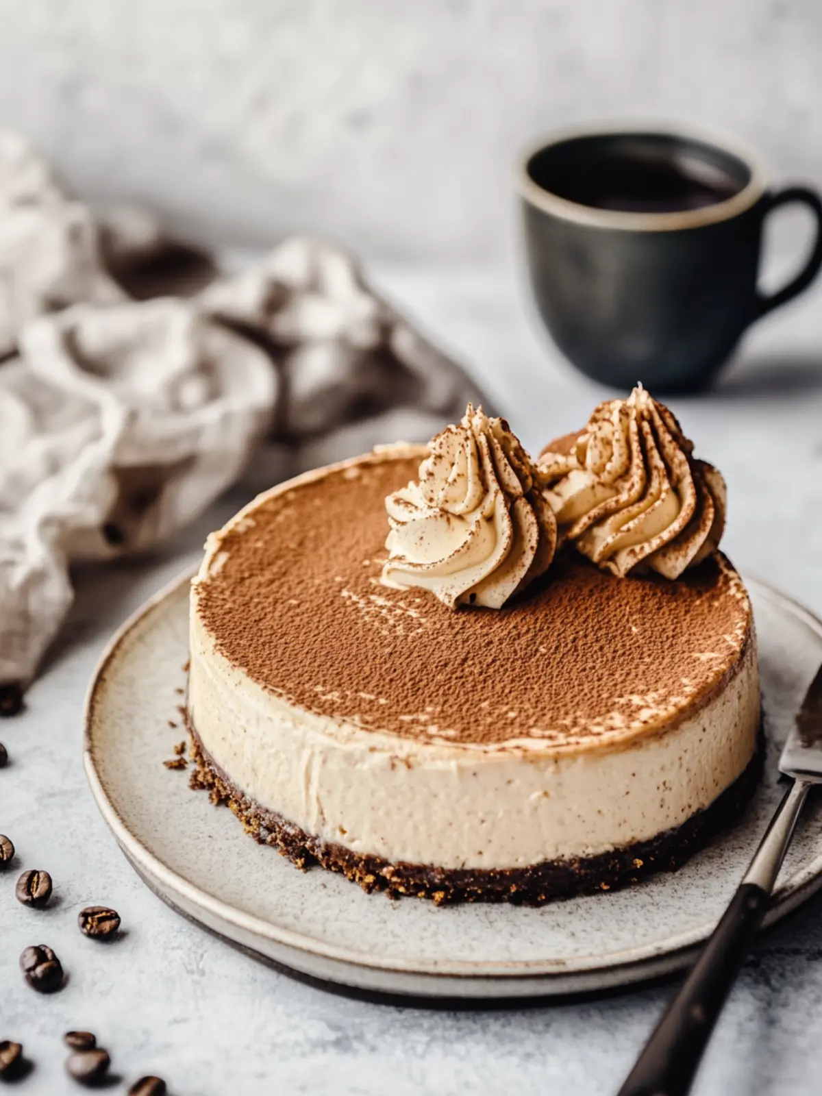 Irresistible Coffee Cheesecake with Decadent Ganache Delight