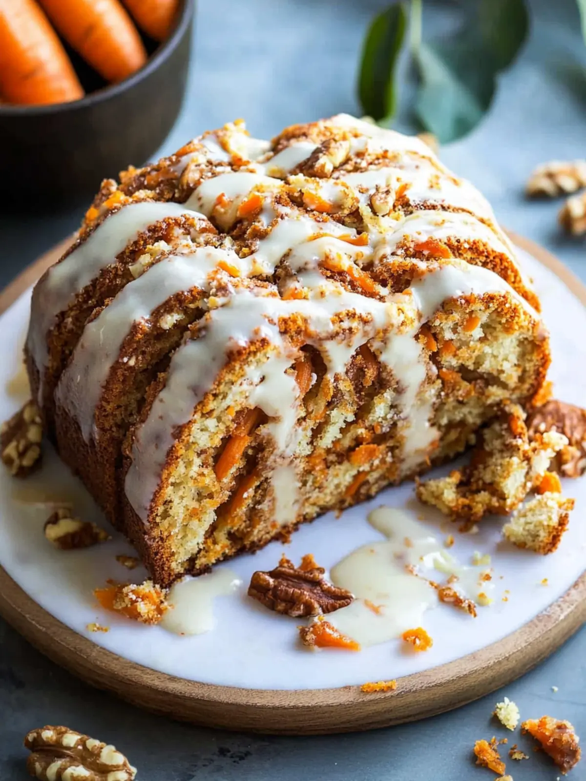 Irresistible Carrot Cake Babka with Cardamom Cream Cheese Drizzle