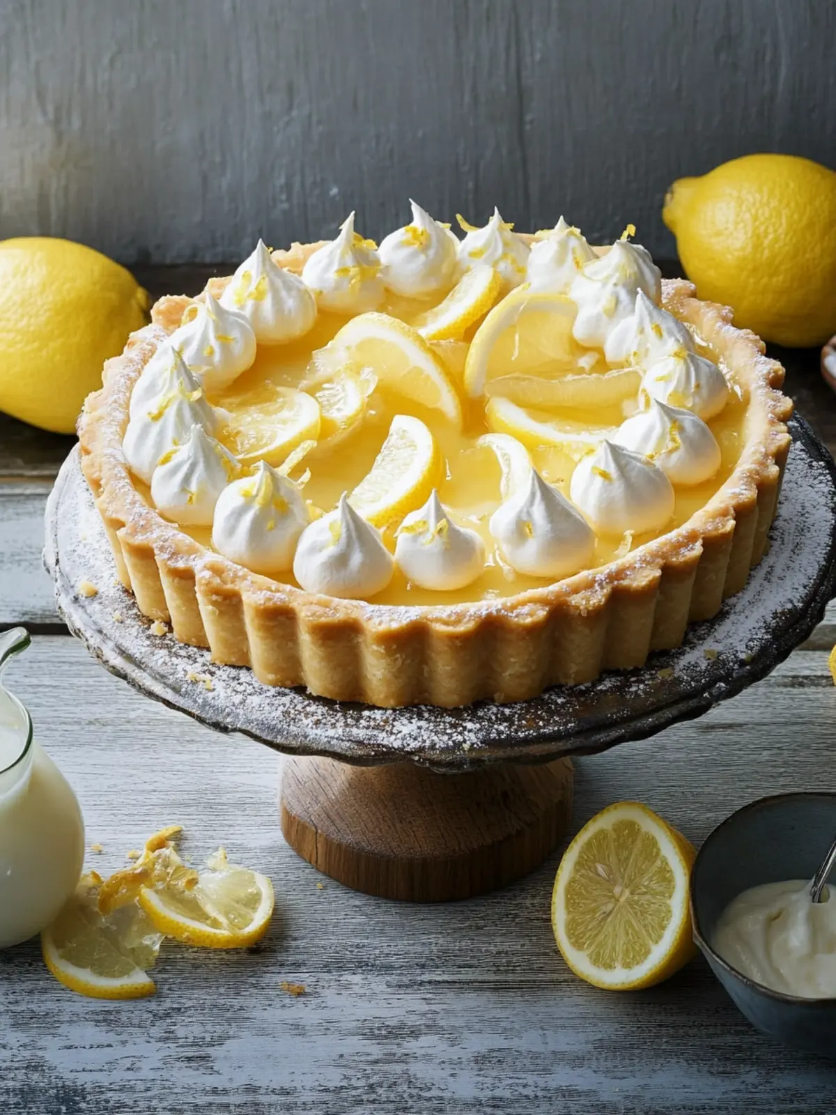 Irresistible Lemon Tart with Preserved Lemon Cream Delight