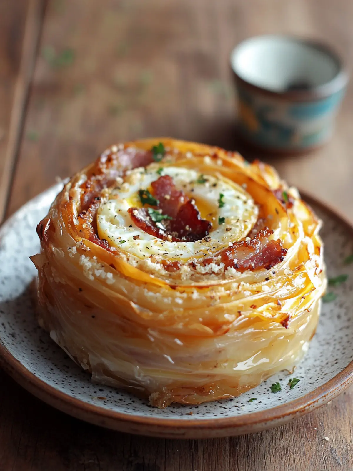 Irresistible Bacon Egg and Cheese Rice Paper Spirals